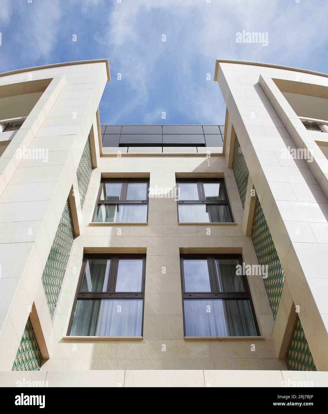 Building facade from below. Wellington Road, London, United Kingdom ...