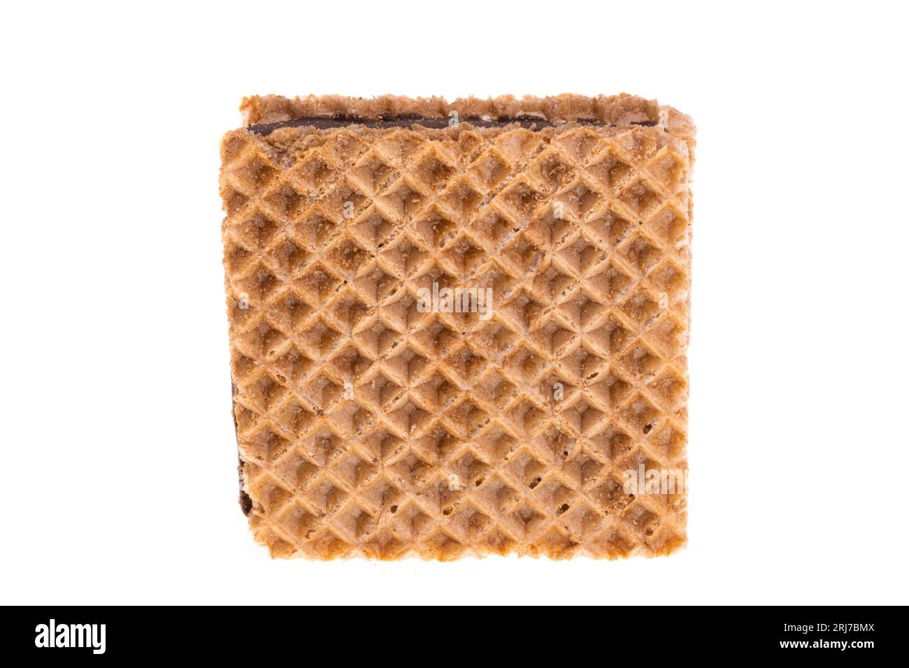 chocolate square wafers isolated on white background Stock Photo - Alamy