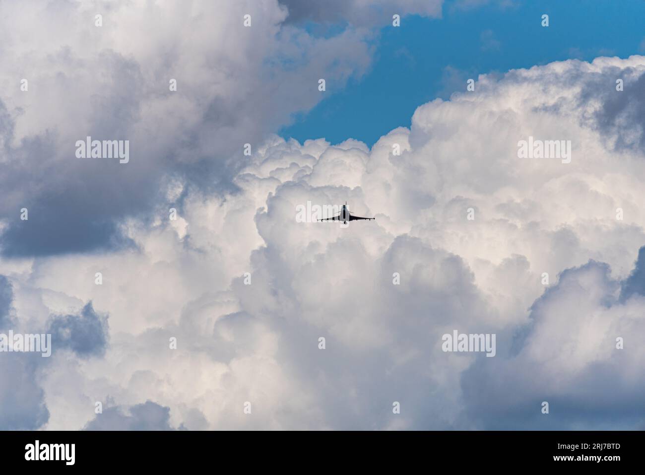RAF Eurofighter Typhoon FGR4 fighter jet over London Southend Airport ...