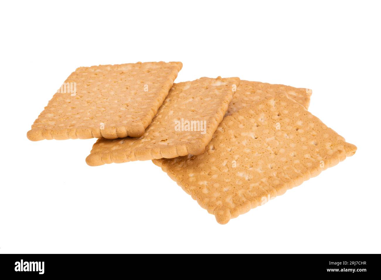 rectangular cookie isolated on white background Stock Photo - Alamy