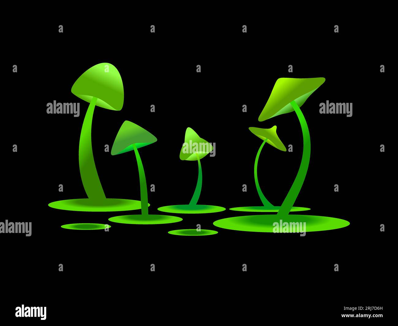 Bioluminescent fungi Stock Vector Images - Alamy