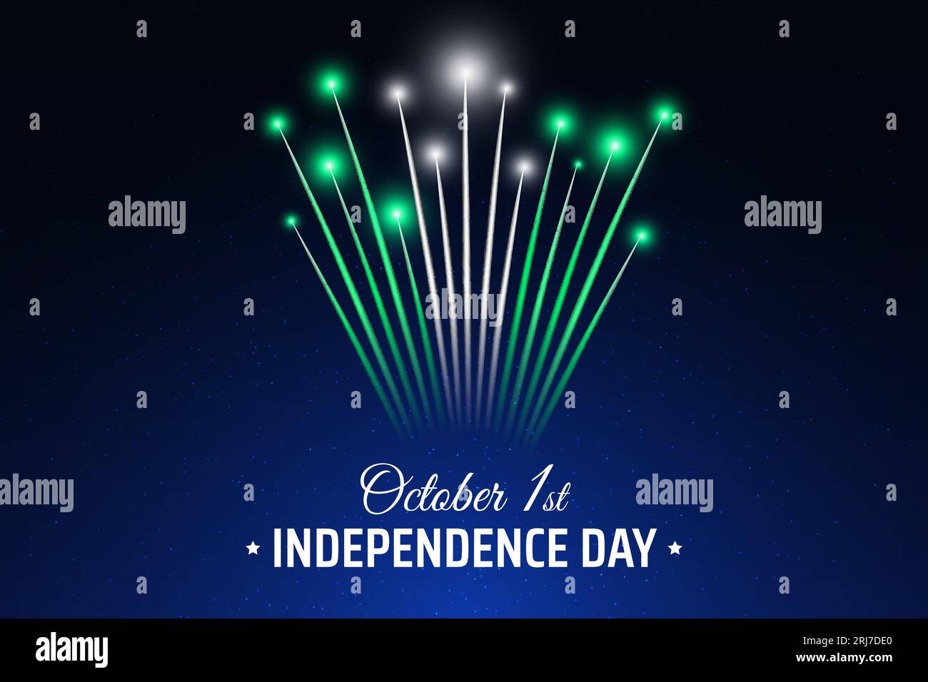 October 1 nigeria independence day, nigerian colorful fireworks on dark ...