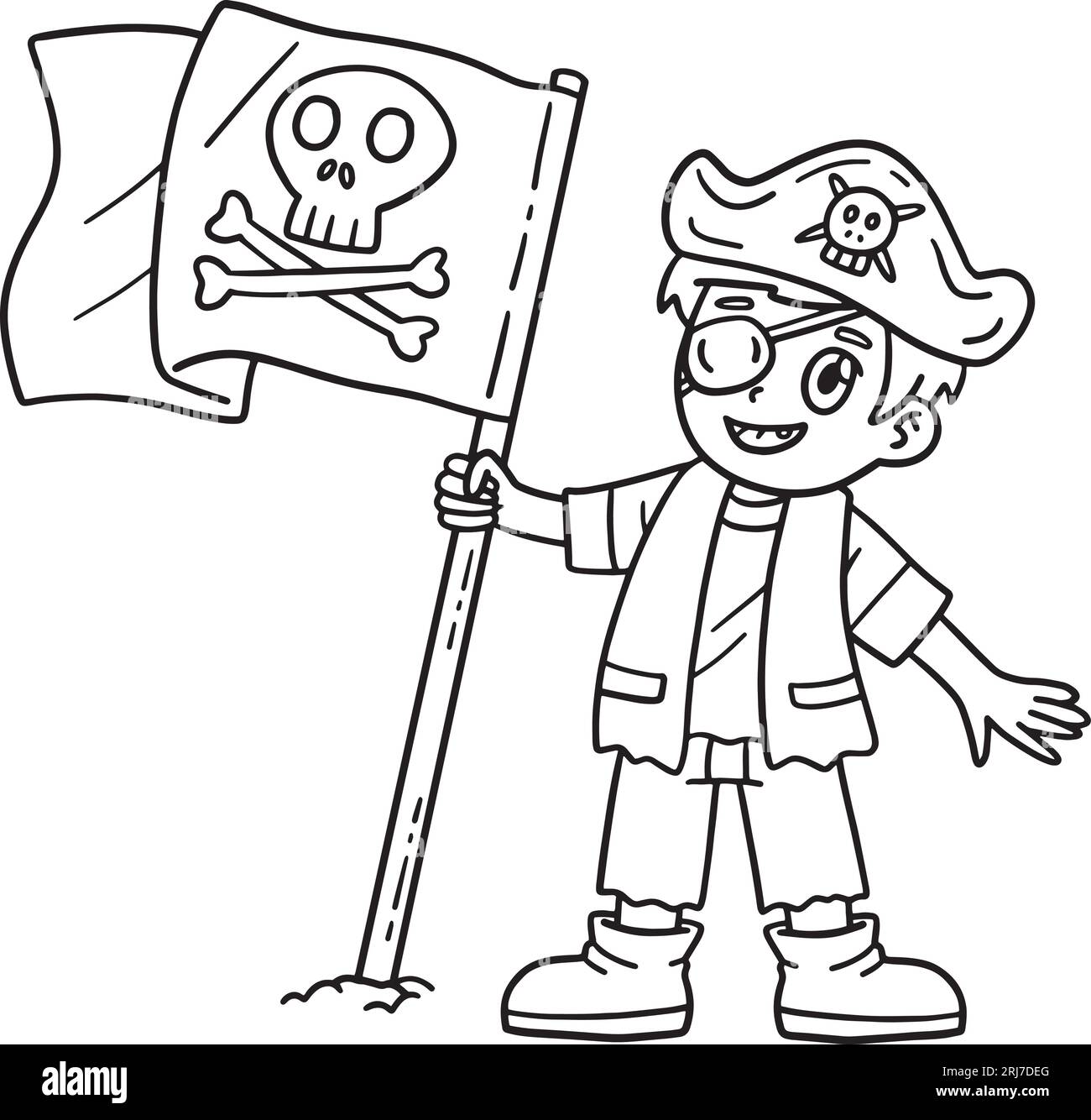 Pirate Flag Coloring Page For Kids Girl Pirate Coloring Page