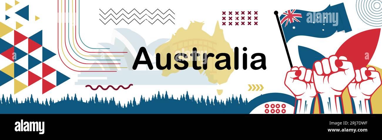Australia day banner design for 26 January. Australian flag theme for ...