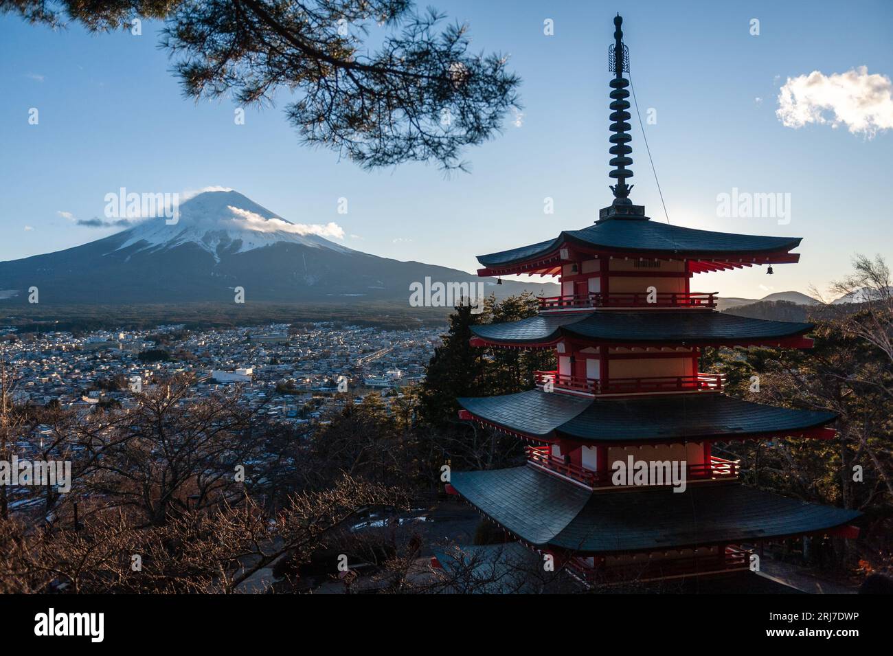 Shimoyoshida, Japan - December 27, 2019. Outdoor shot of the famous ...