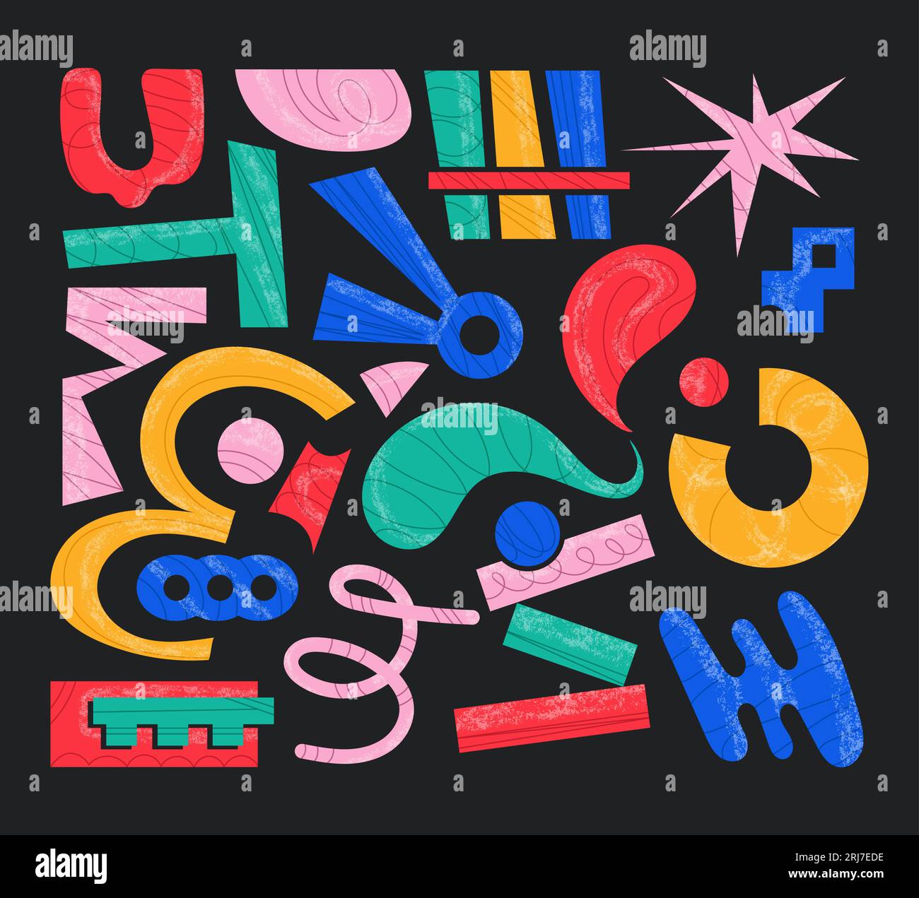 Geometric facial features with facial emotions Stock Vector Image & Art ...