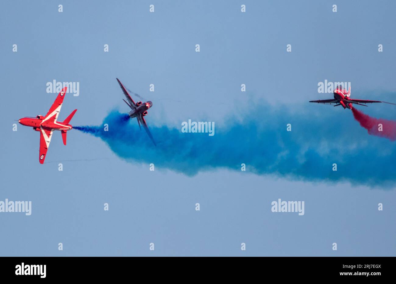 Eastbourne, UK. 20th August 2023.The Red arrows full display at famous ...