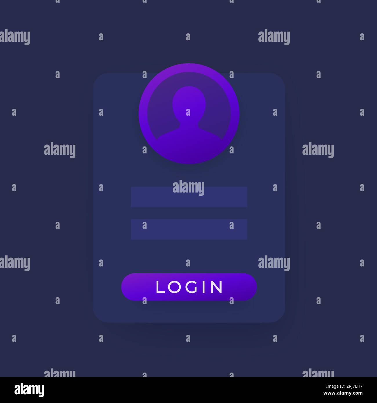 Dark login ui design template hi-res stock photography and images - Alamy