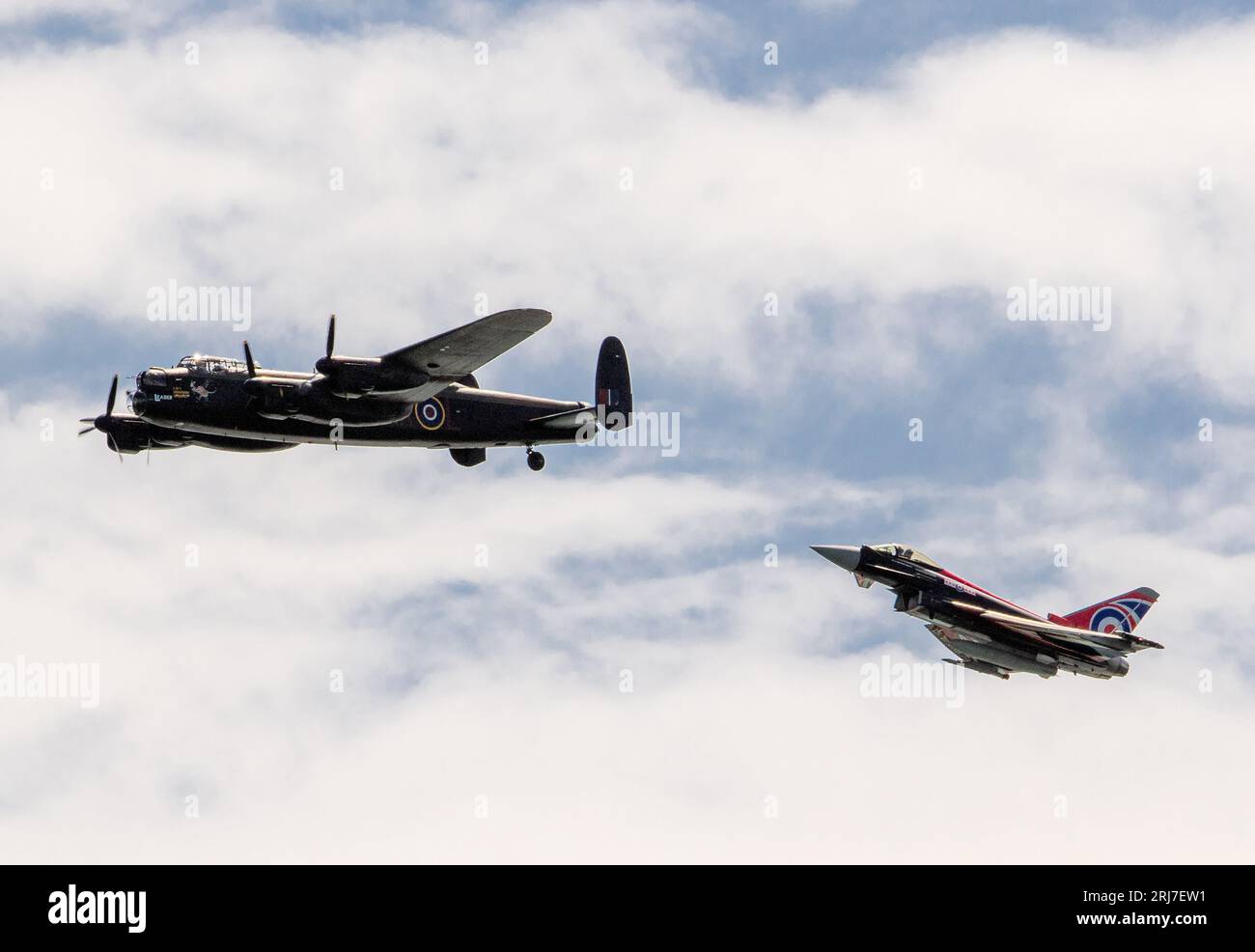 Eastbourne, UK. 19th August 2023.The Battle of Britain memorial flights ...