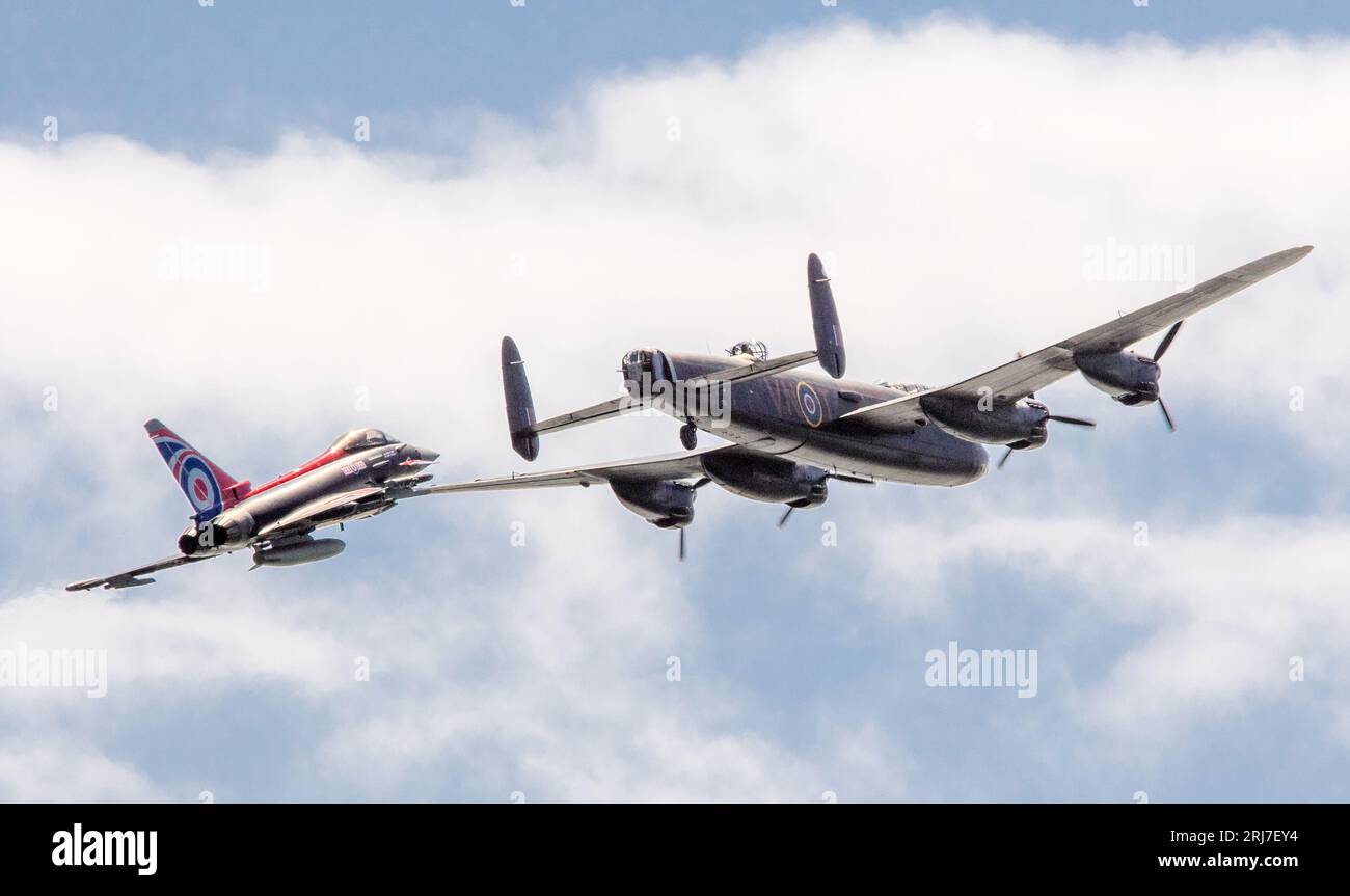 Eastbourne, UK. 19th August 2023.The Battle of Britain memorial flights ...