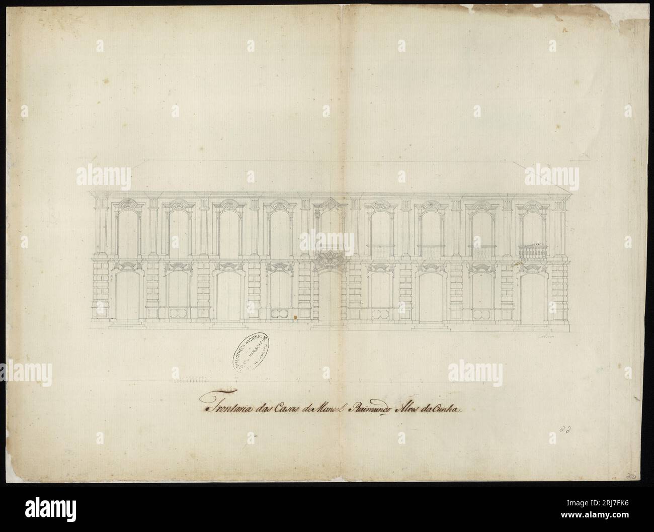 Frontaria das casas de Manoel Raimundo Alves da Cunha 18th century by ...