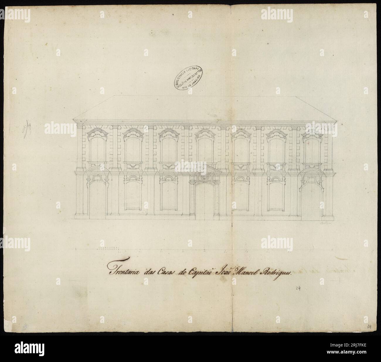 Frontaria das casas do capitão João Manoel Rodrigues 18th century by ...