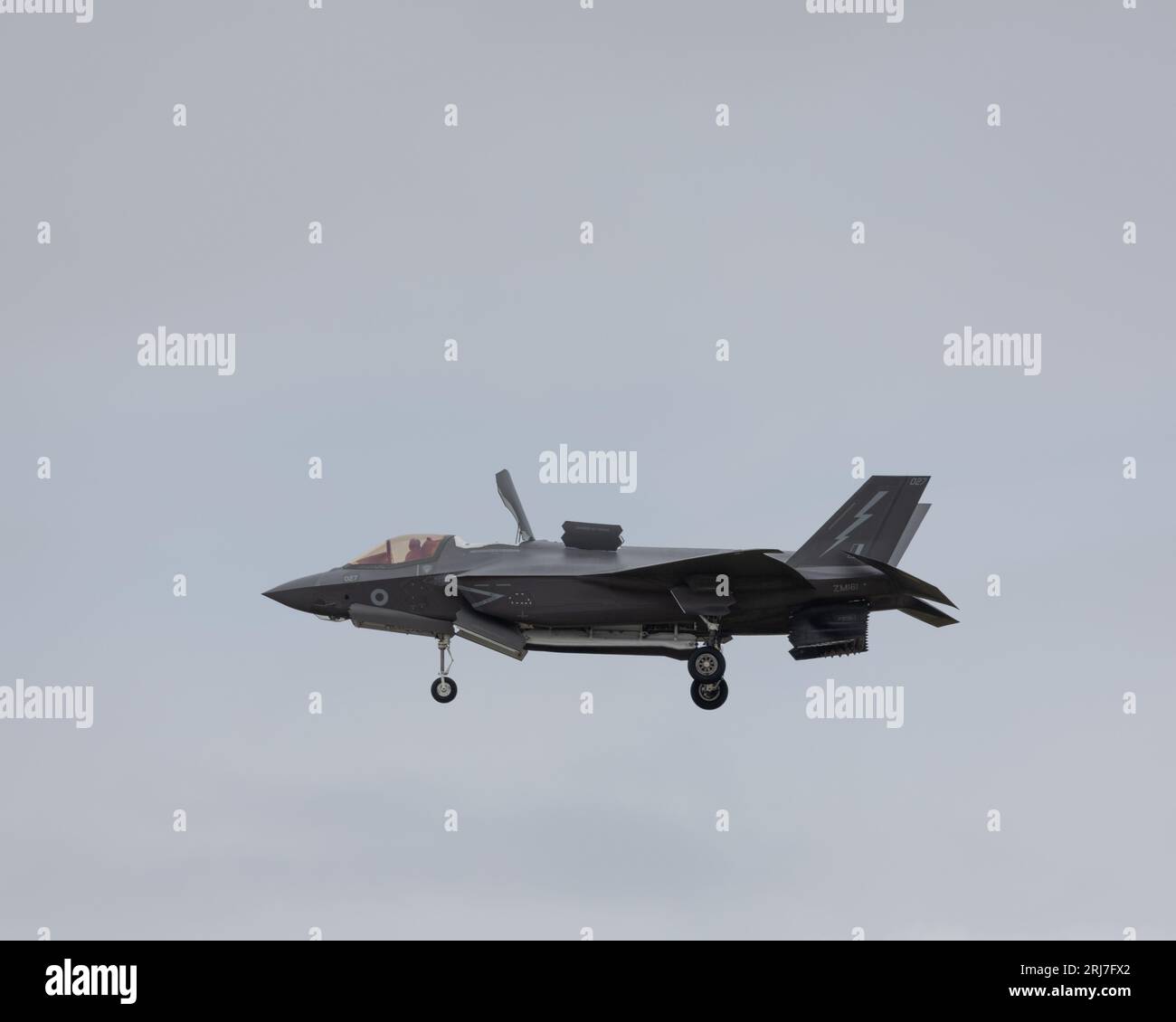 An RAF Lockheed Martin F-35 Lightning II and a Spanish Navy McDonnell ...