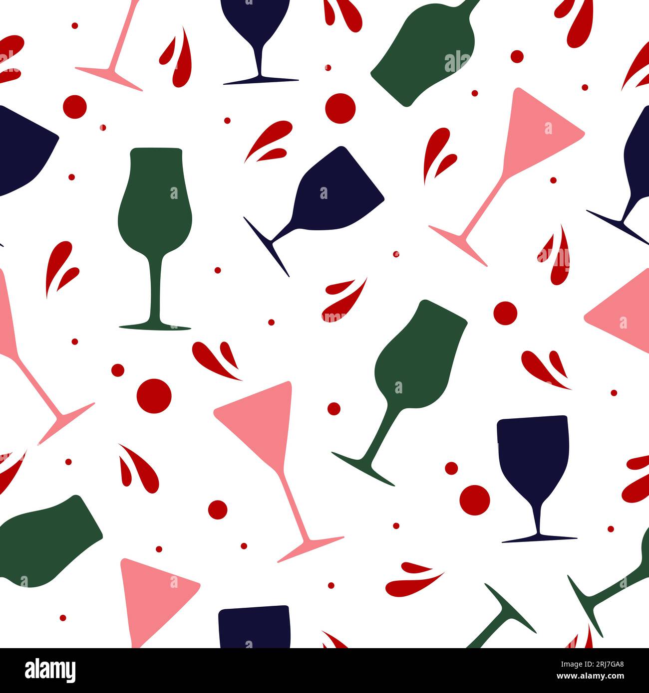 Glass pattern red seamless wine wineglass menu hi-res stock photography ...