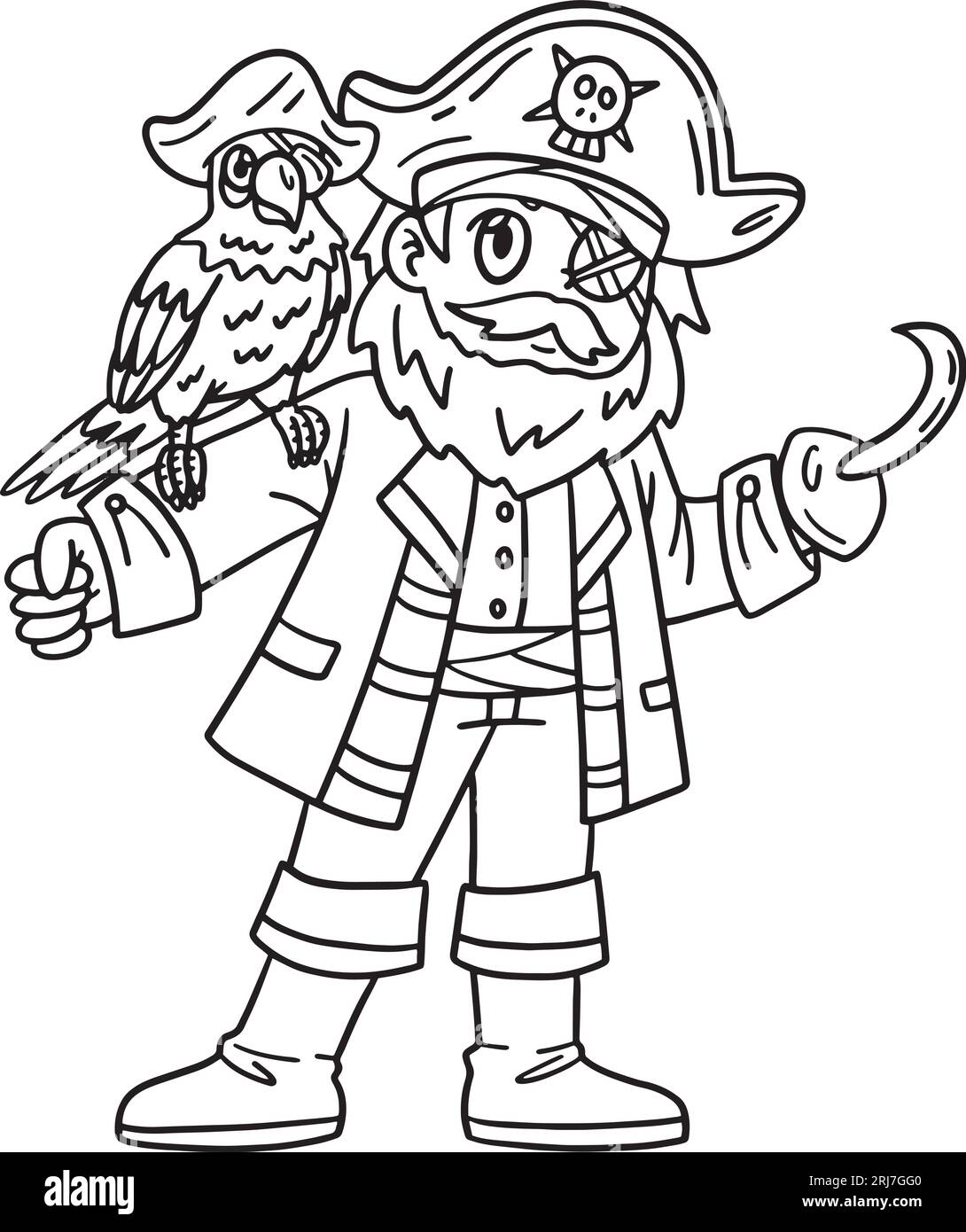 Pirate Captain Coloring Pages Sketch Coloring Page