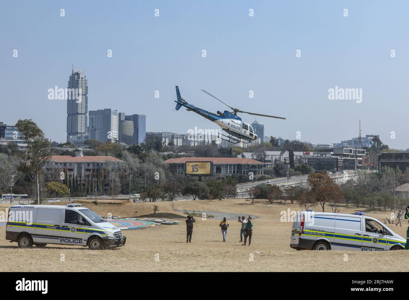 Johannesburg, South Africa. 21st Aug, 2023. A South African Police ...