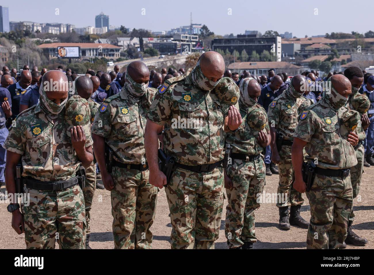 Johannesburg, South Africa. 21st Aug, 2023. Members of the South ...
