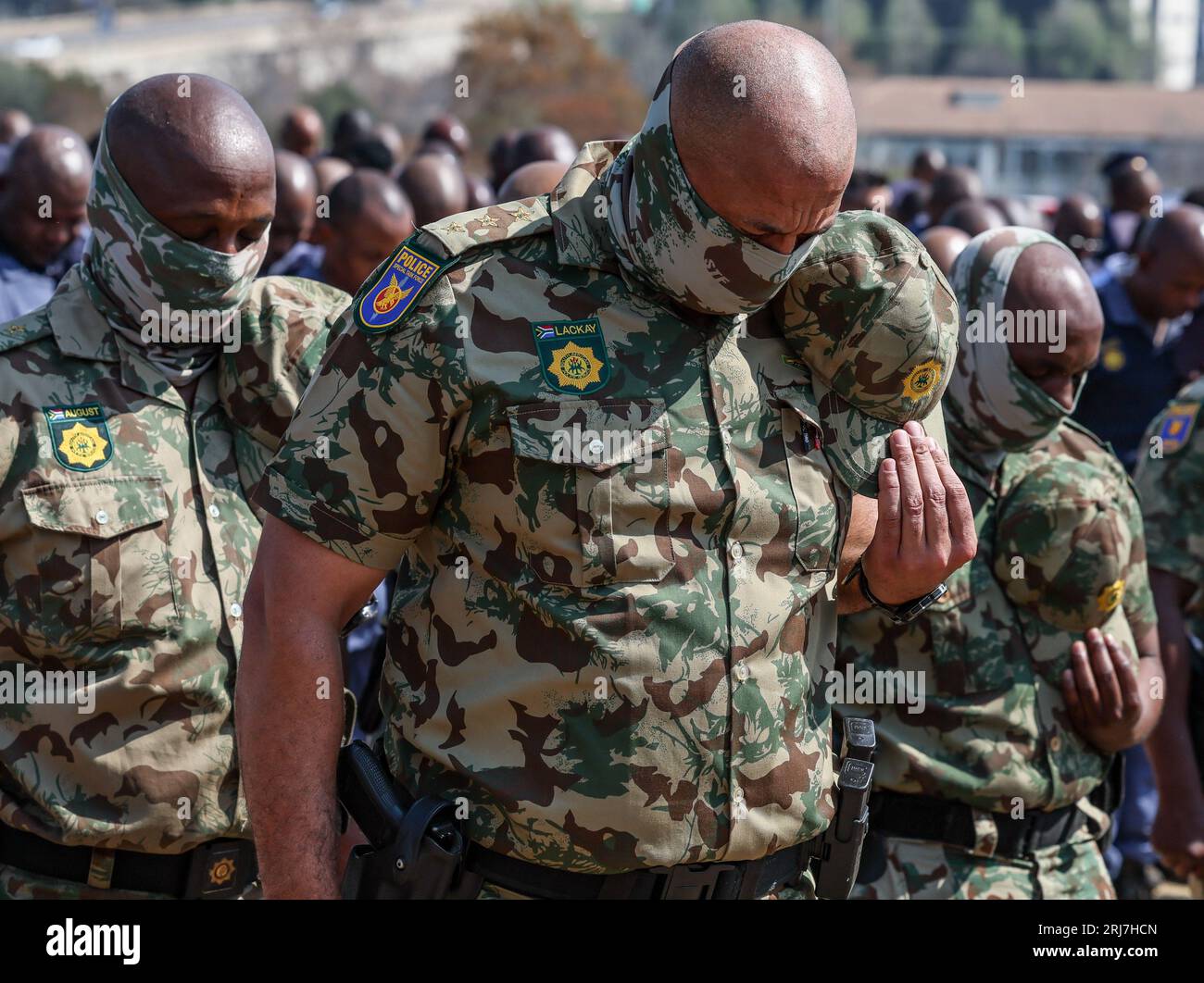 Johannesburg, South Africa. 21st Aug, 2023. Members of the South African Special Task Force ...