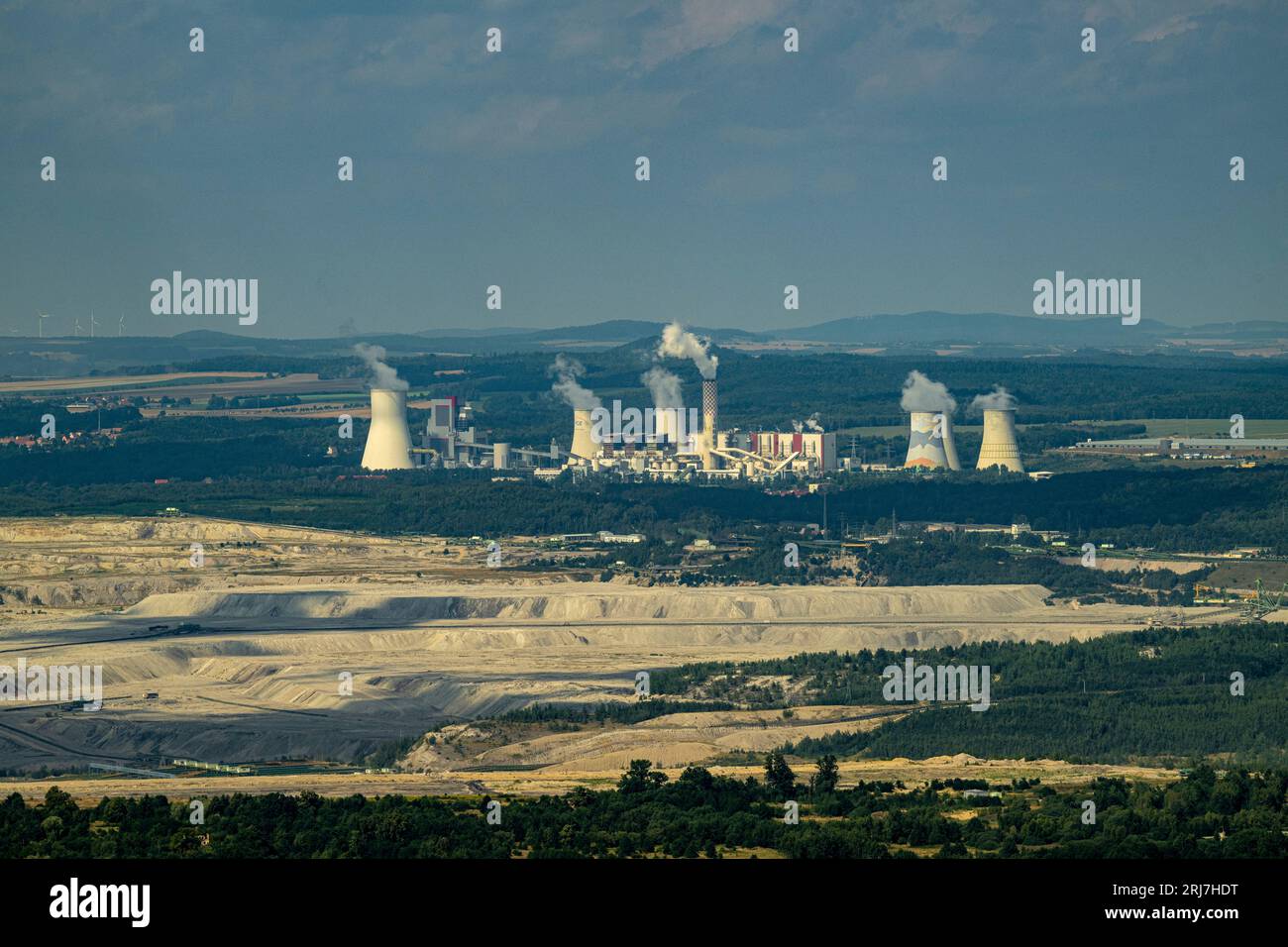 Hradek Nad Nisou, Czech Republic. 21st Aug, 2023. The Turow coal mine ...