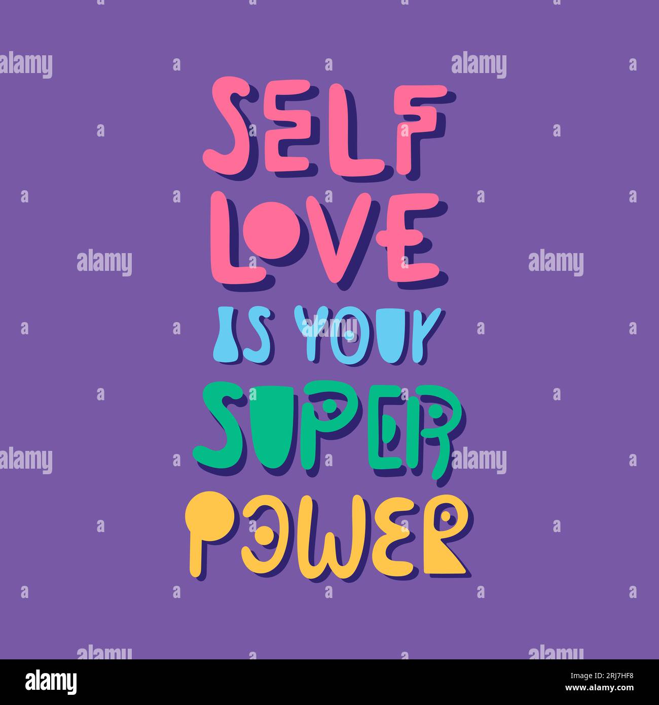 Self love is your superpower abstract poster Stock Vector Image & Art ...