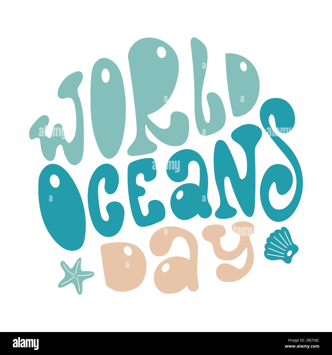 World oceans day handwritten lettering Stock Vector Image & Art - Alamy