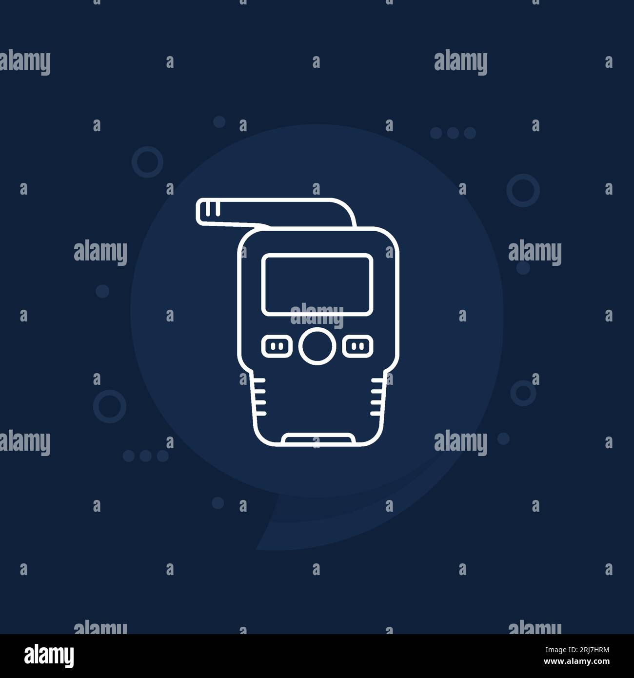 breathalyzer, alcohol test line icon, vector Stock Vector Image & Art ...