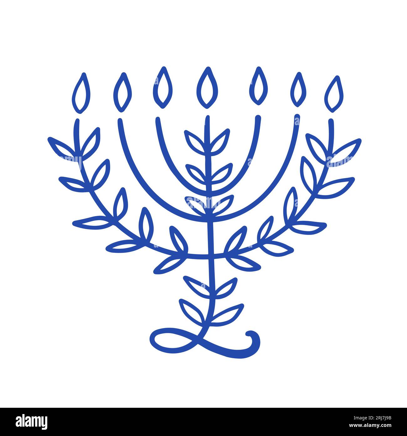 Menorah Hanukkah Shape Illustration Logo Icon Art Stock Vector Image ...
