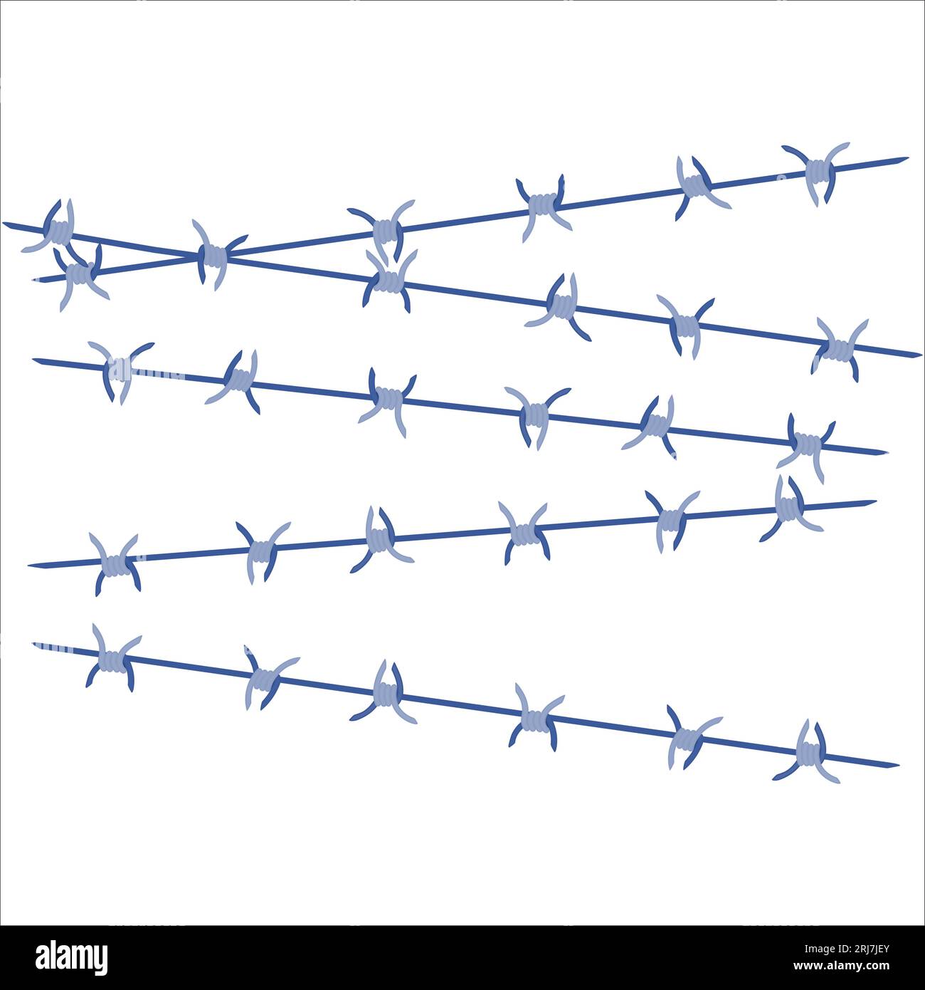 Sharp barbed wire fence barrier frame illustration Stock Vector Image ...
