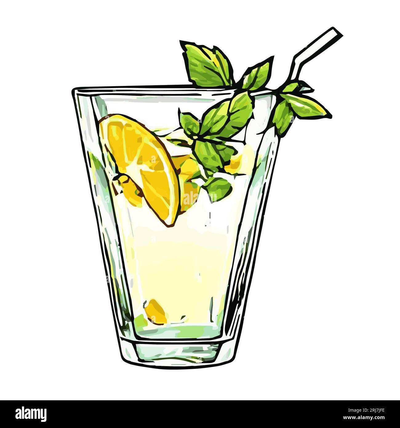 Summer drink illustration hi-res stock photography and images - Alamy