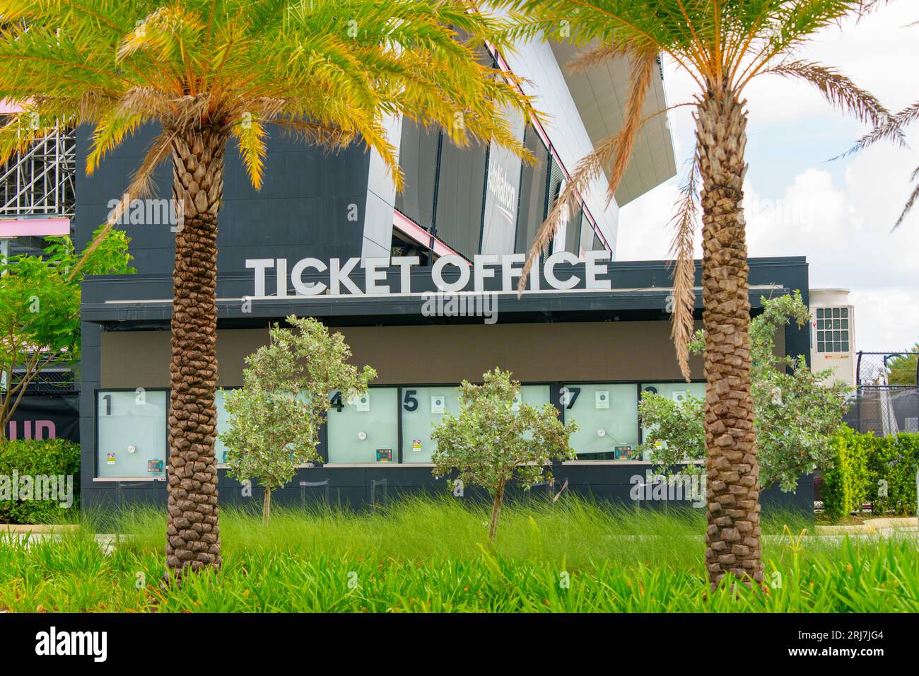 Fort Lauderdale, FL, USA - August 19, 2023: Ticket office box at the ...