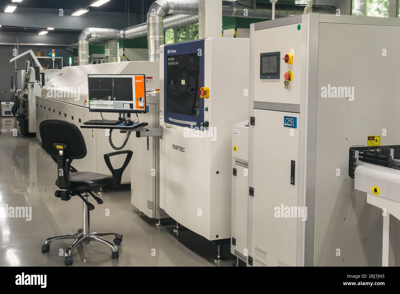 Perm, Russia - June 29, 2023: production line for printed circuit board ...