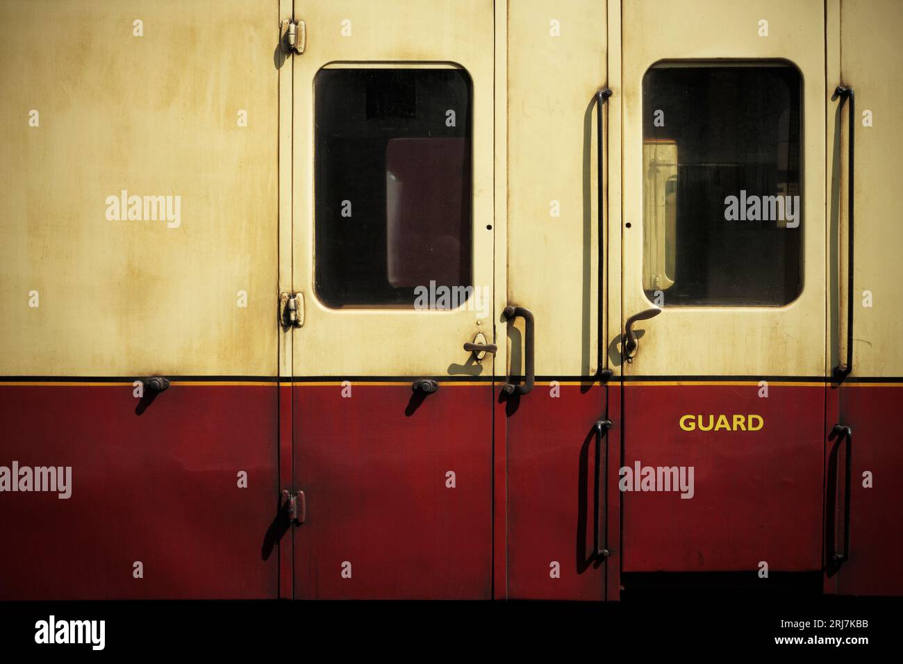 Guard's door into preserved British Rail Mark 1 railway carriage Stock ...