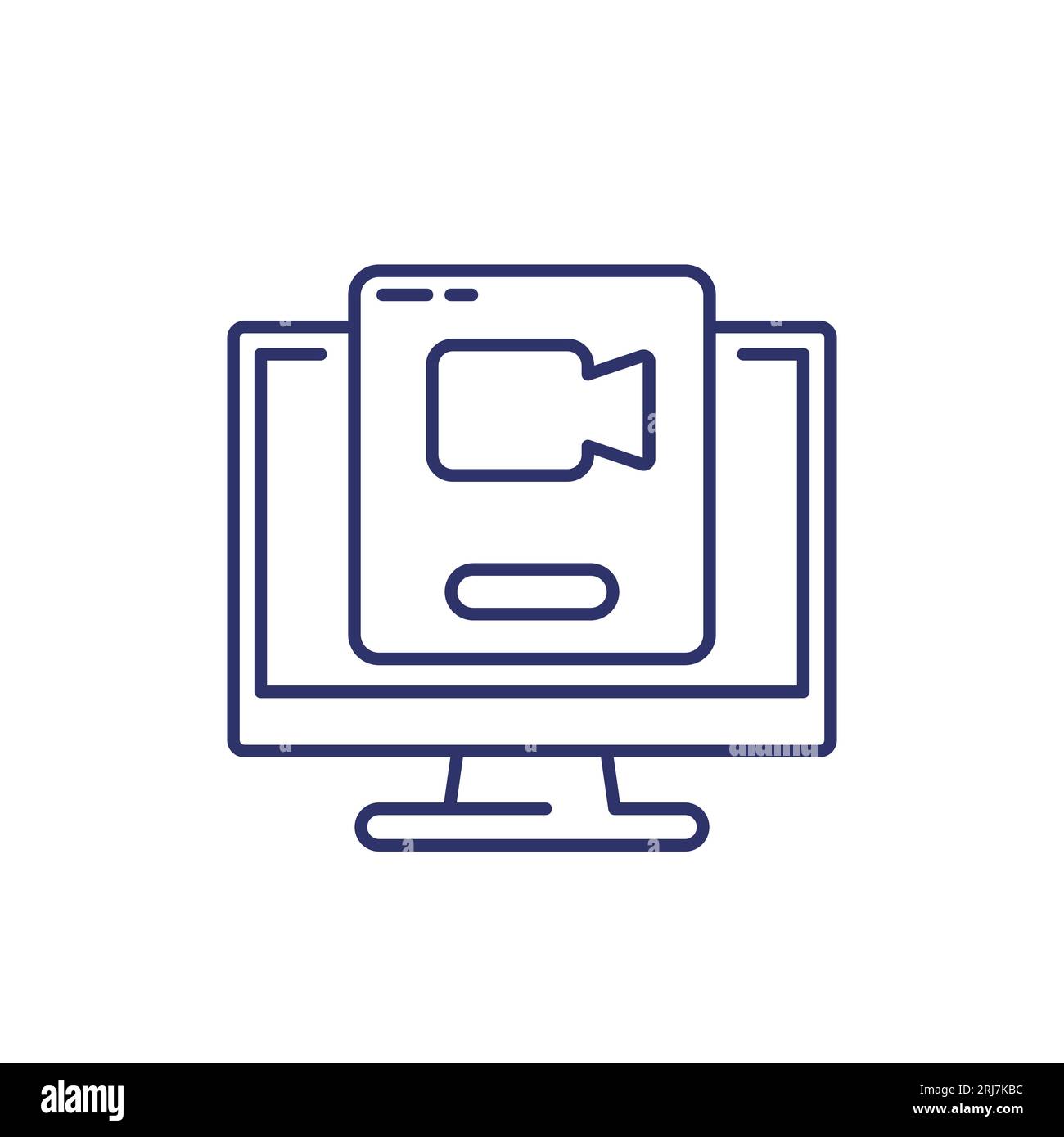 start video stream line icon Stock Vector Image & Art - Alamy