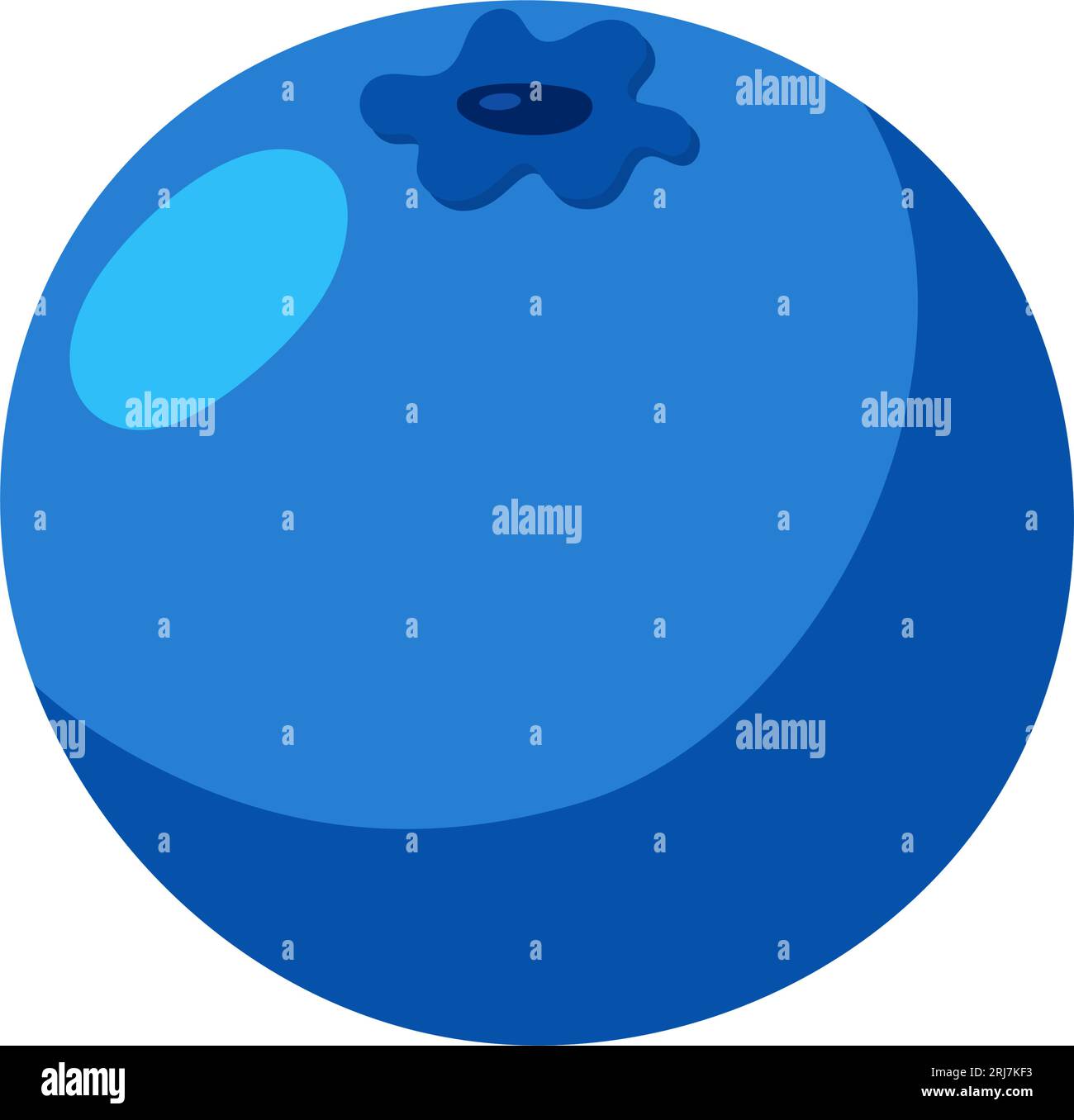 Funny cartoon blueberry. Cute berry. Vector food illustration isolated ...