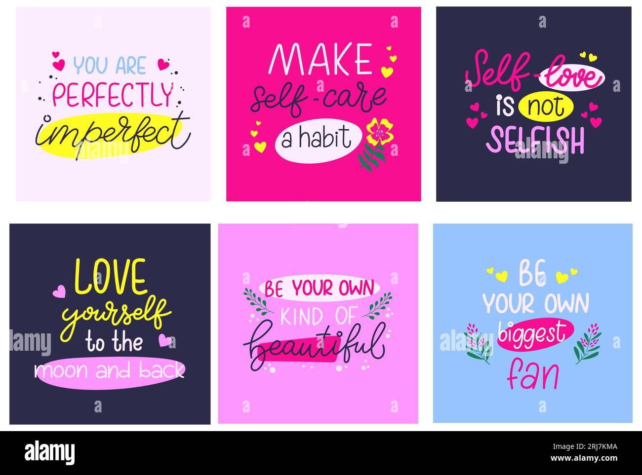 Self love concept greeting cards Stock Vector Image & Art - Alamy