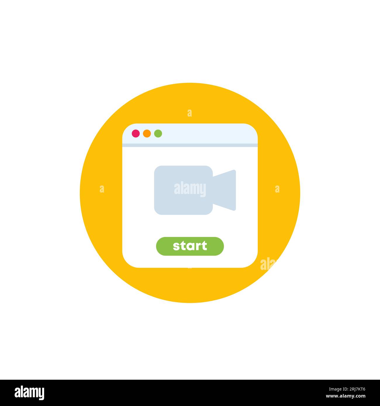 start video stream icon, flat vector Stock Vector Image & Art - Alamy
