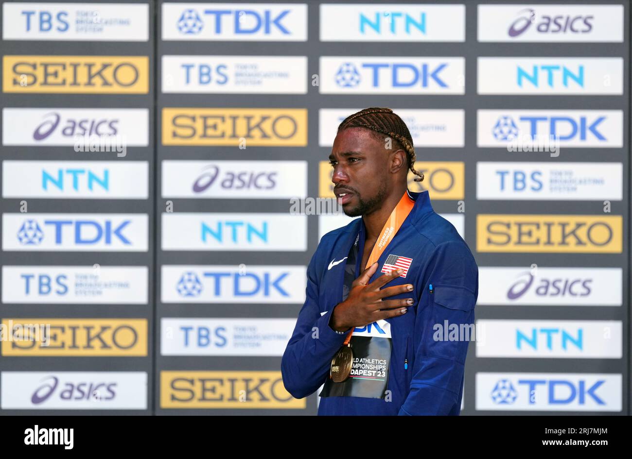 Noah lyles medal hi-res stock photography and images - Alamy