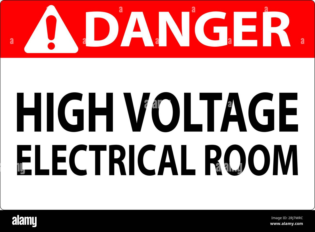 Danger Sign High Voltage - Electrical Room Stock Vector Image & Art - Alamy