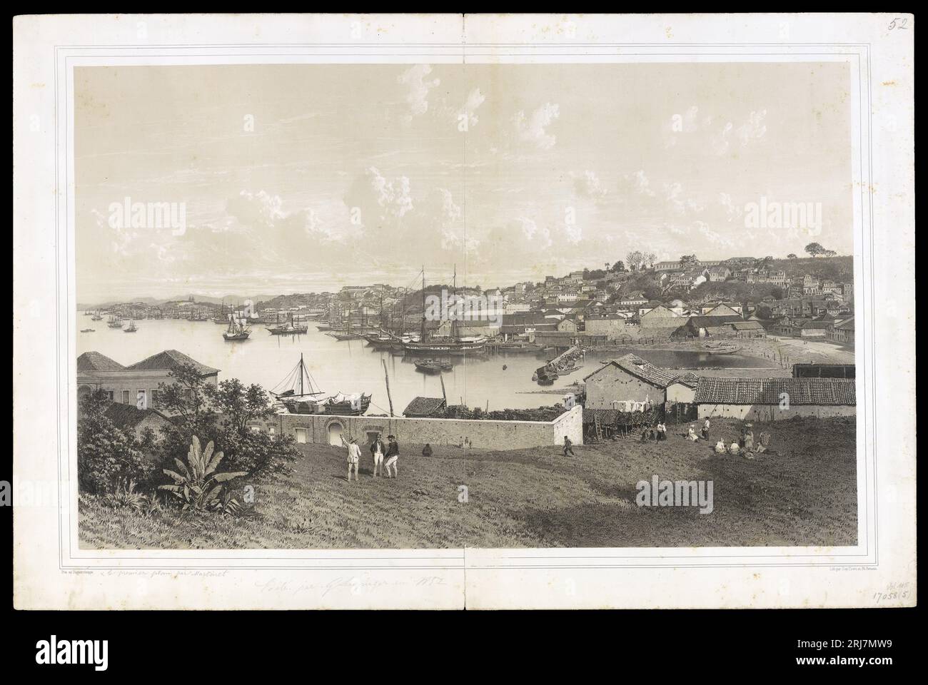 (Rio de Janeiro, A Prainha, tomada da Saude) 1852 by Alfred Martinet ...