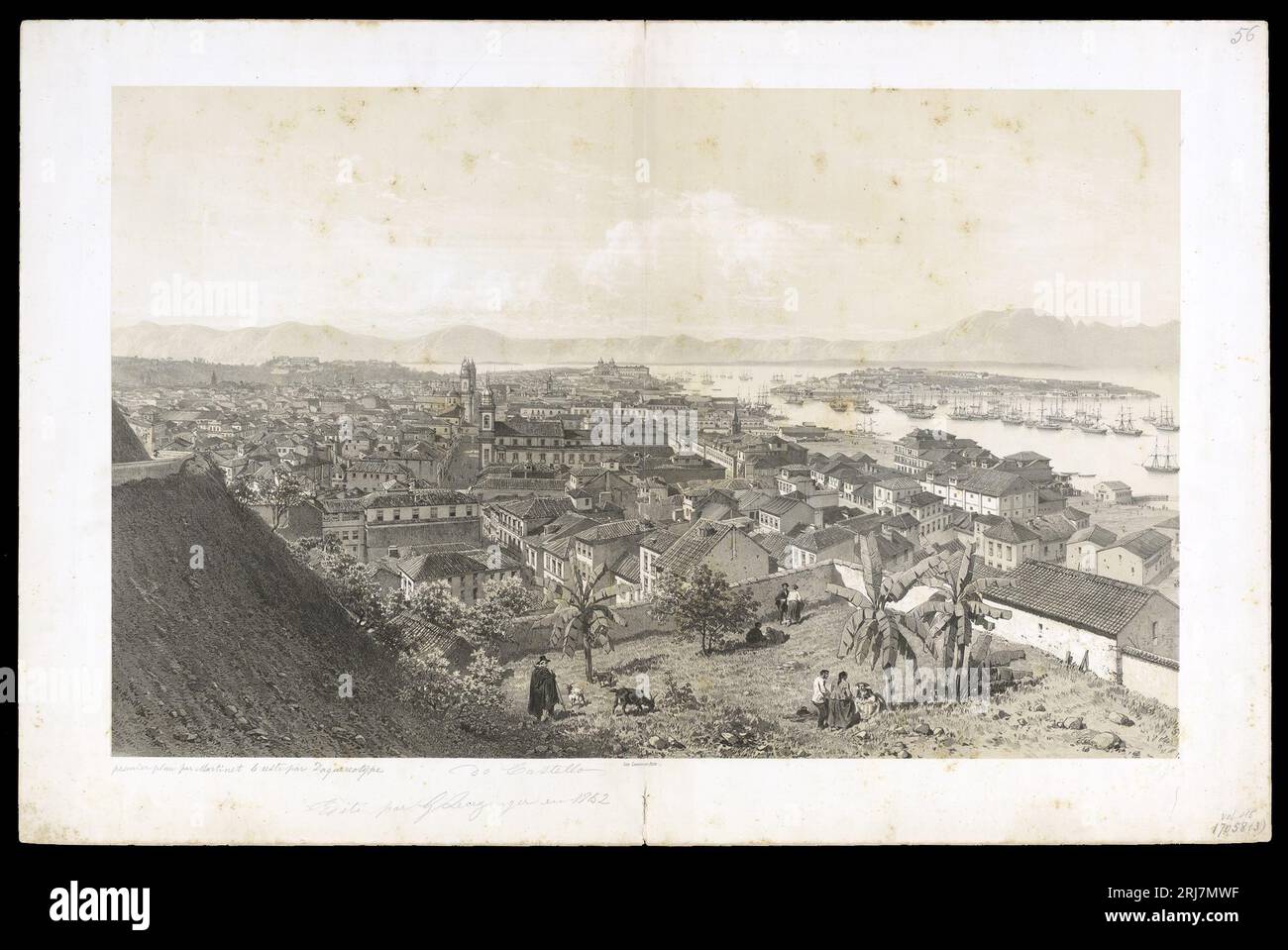 (Rio de Janeiro: Vista tirada do morro do Castello) 1852 by Alfred ...