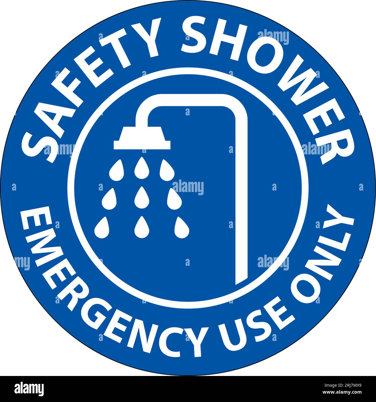 Safety Shower Sign, Safety Shower - Emergency Use Only Stock Vector ...