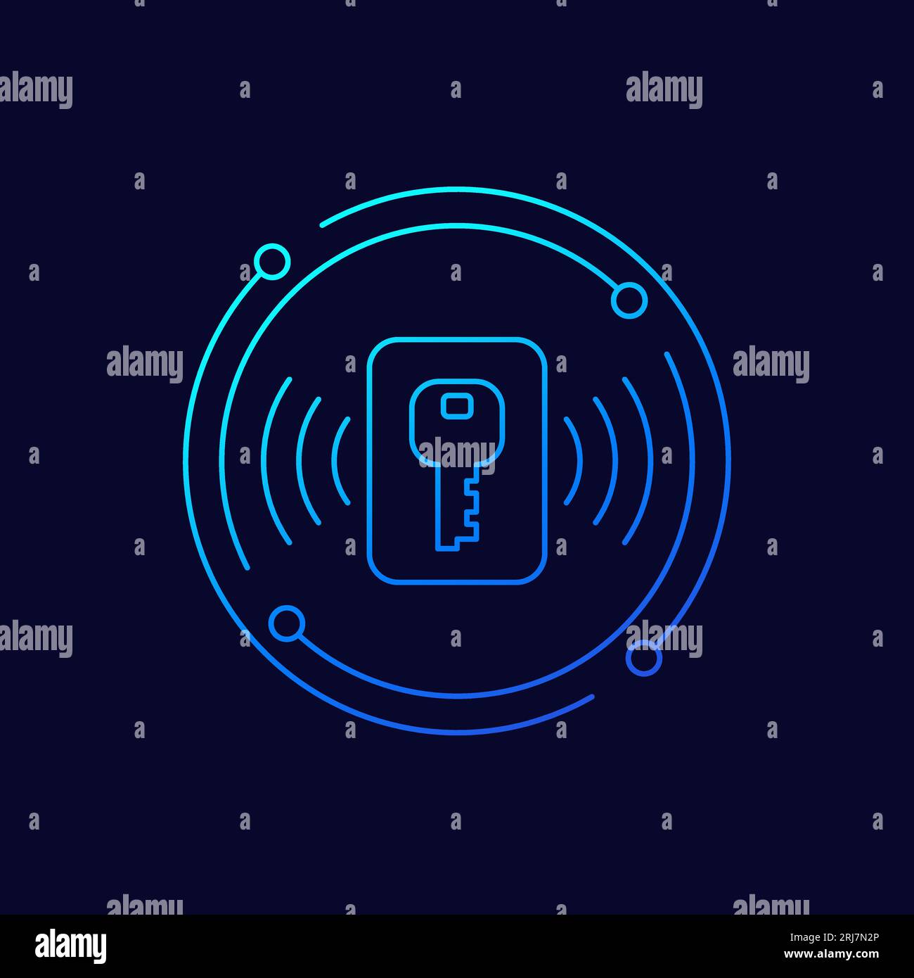 card key, electronic pass icon, linear design Stock Vector Image & Art ...