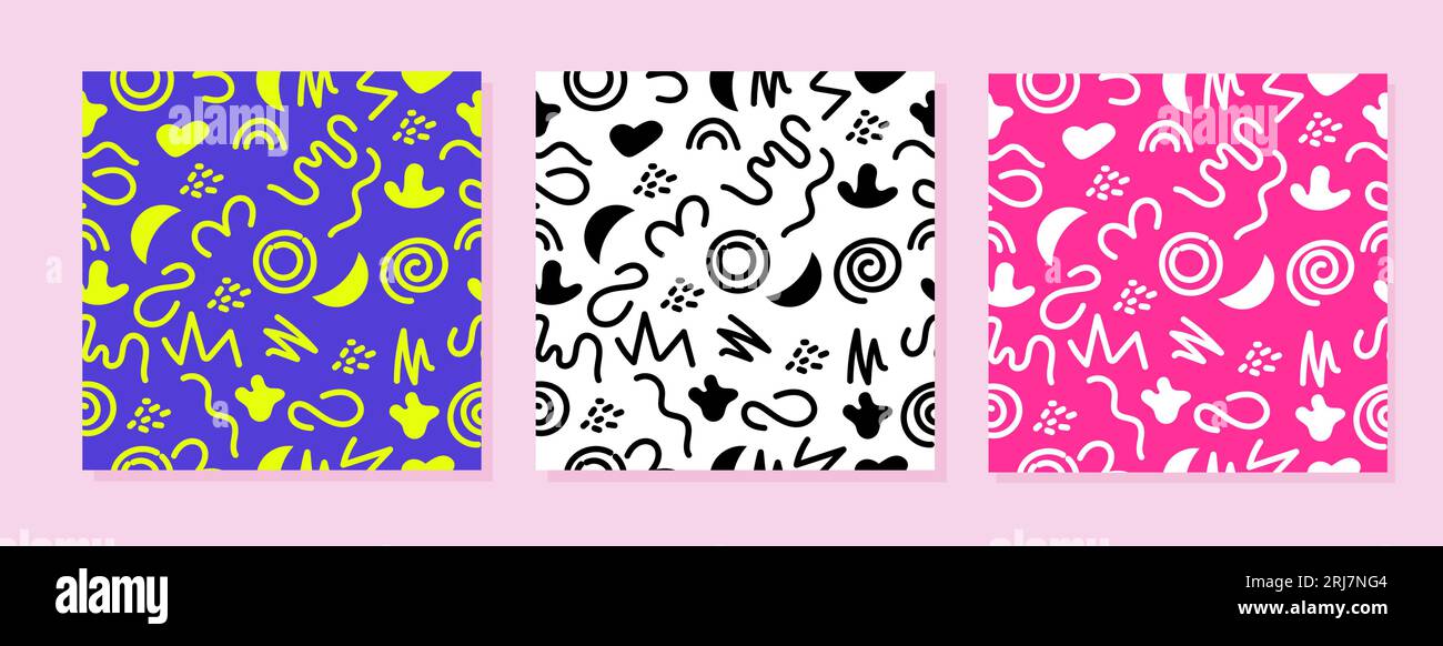 Squiggle vector seamless patterns hi-res stock photography and images ...