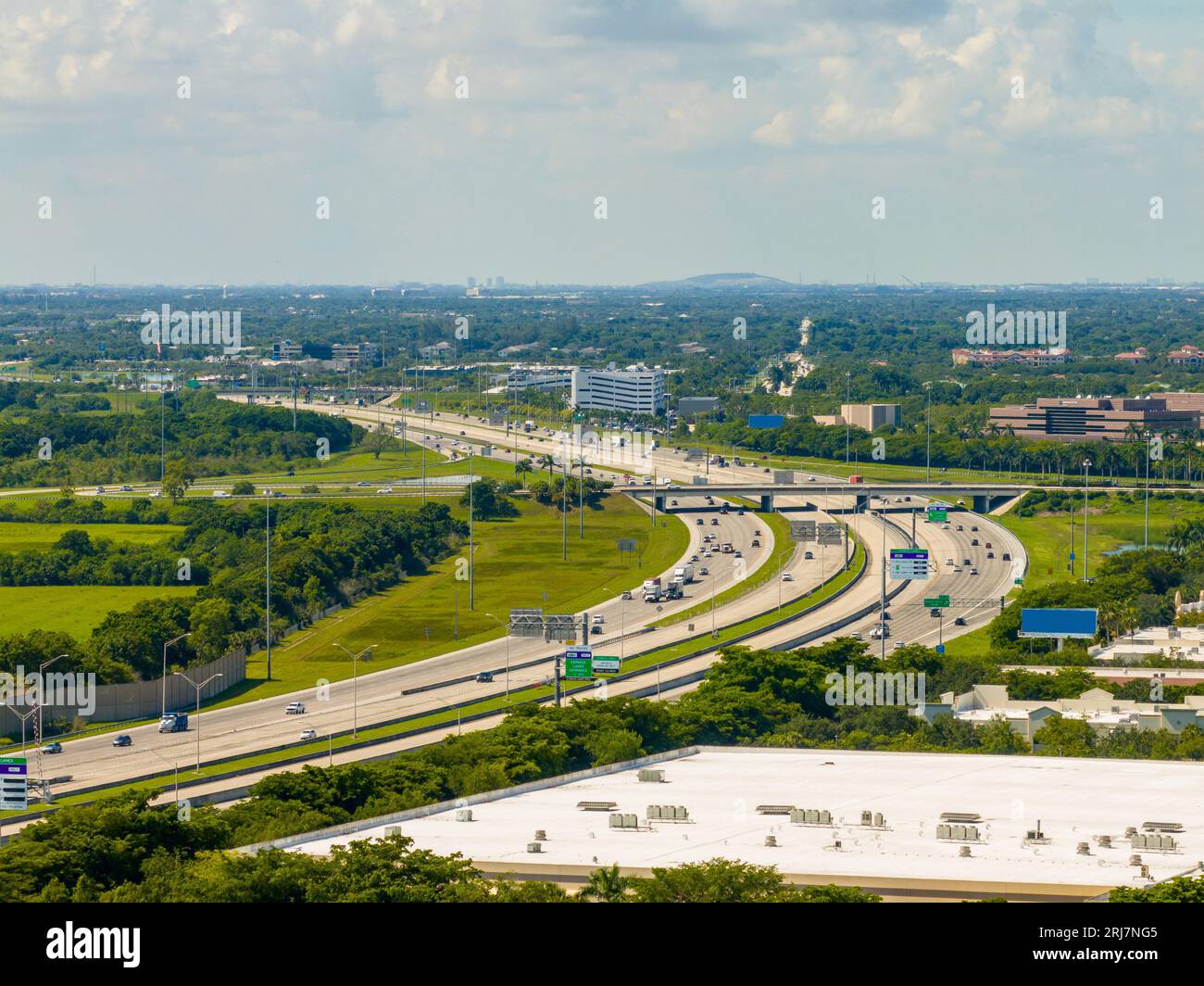 Aerial drone photo I75 Express Lanes Stock Photo - Alamy