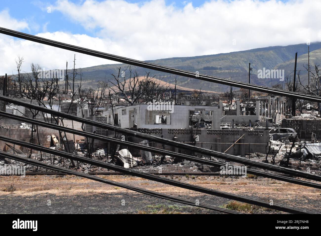 Lahaina. 20th Aug, 2023. This photo taken on Aug. 20, 2023 shows the ...