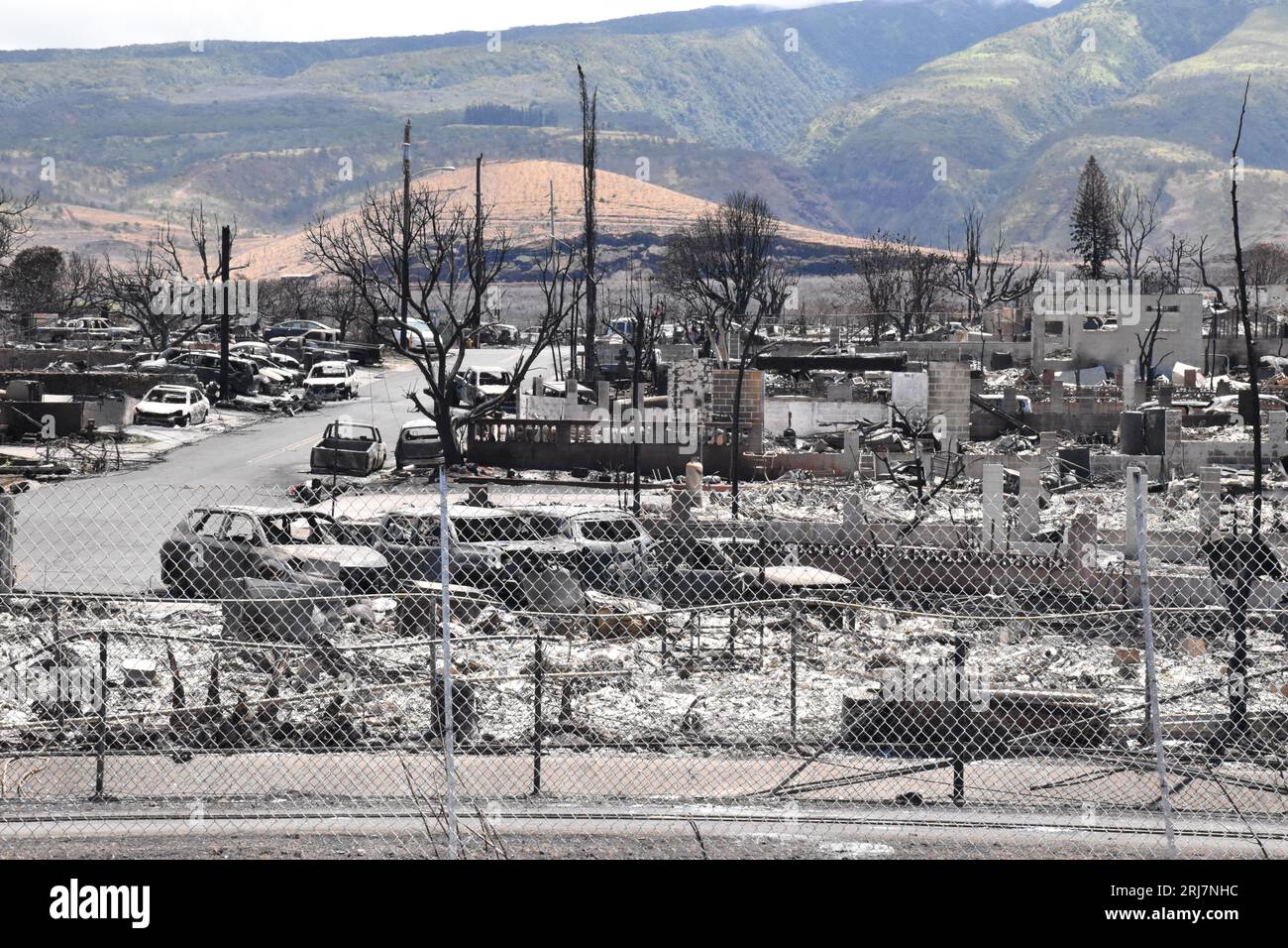 Lahaina. 20th Aug, 2023. This photo taken on Aug. 20, 2023 shows the ...