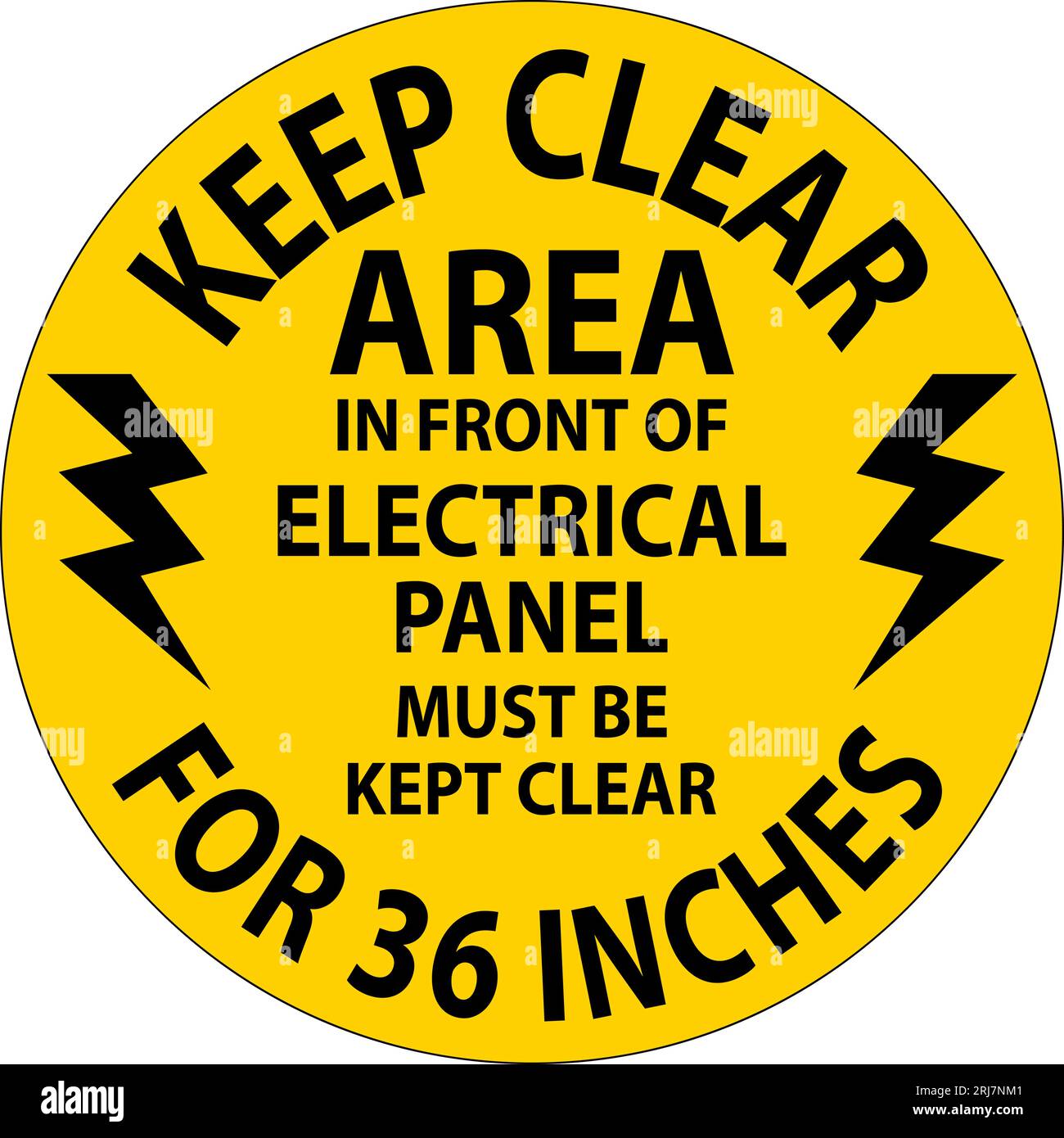 Floor Sign Keep Clear - Area In Front Of Electrical Panel Must Be Kept ...