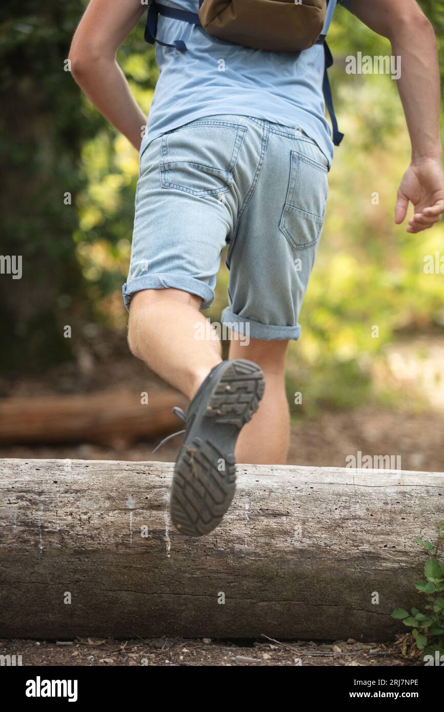 Leaping over log hi-res stock photography and images - Alamy