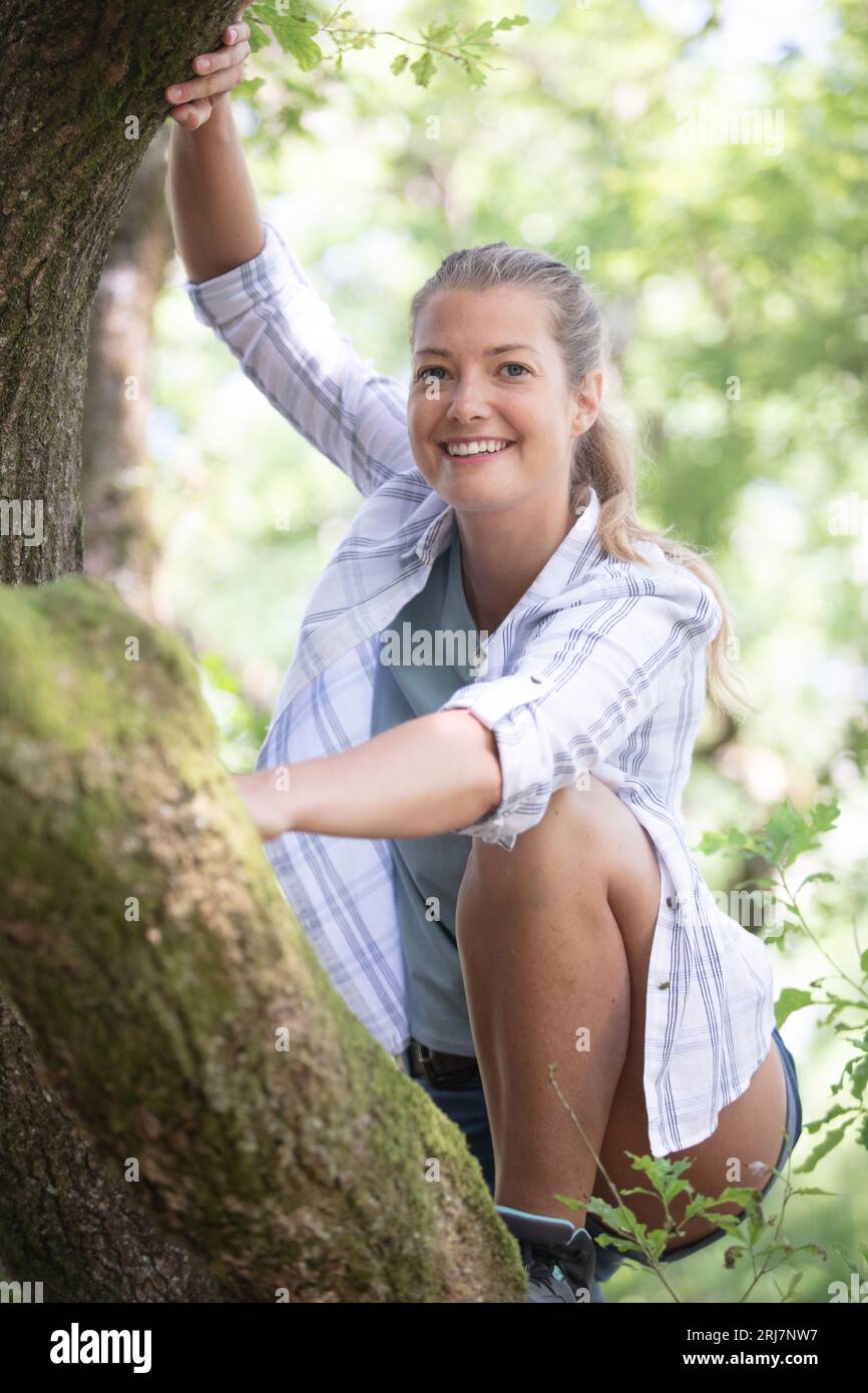 Oak tree one woman hi-res stock photography and images - Alamy
