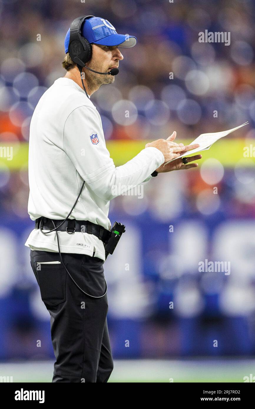 August 19, 2023: Indianapolis Colts head coach Shane Steichen during ...